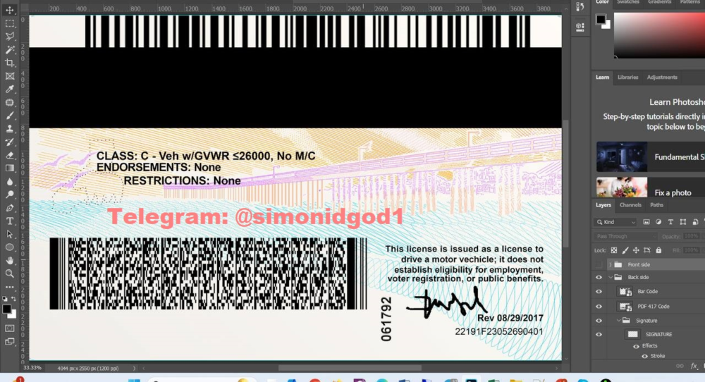 California Driver’s License Template PSD | Editable Design